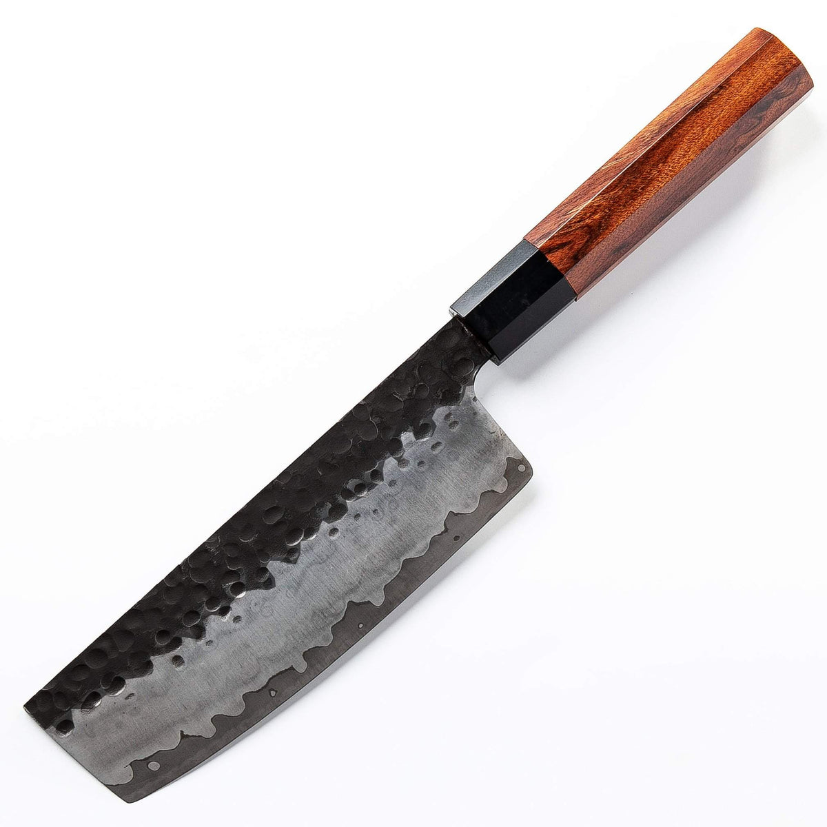 6.7" Japanese Handmade Nakiri Knife AUS10 Three Layered Steel & Wooden ...