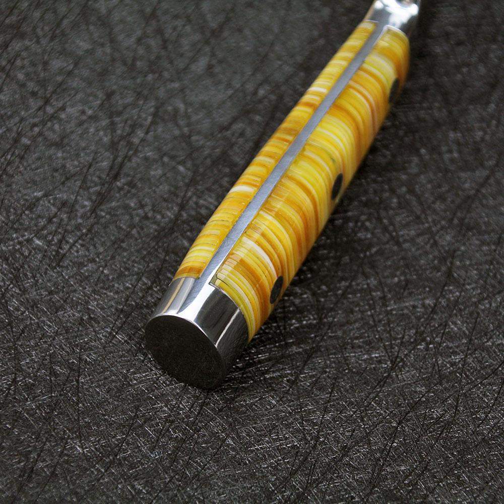 8 inch High Carbon Laser Pattern Chef's Knife with Handmade Shell ...