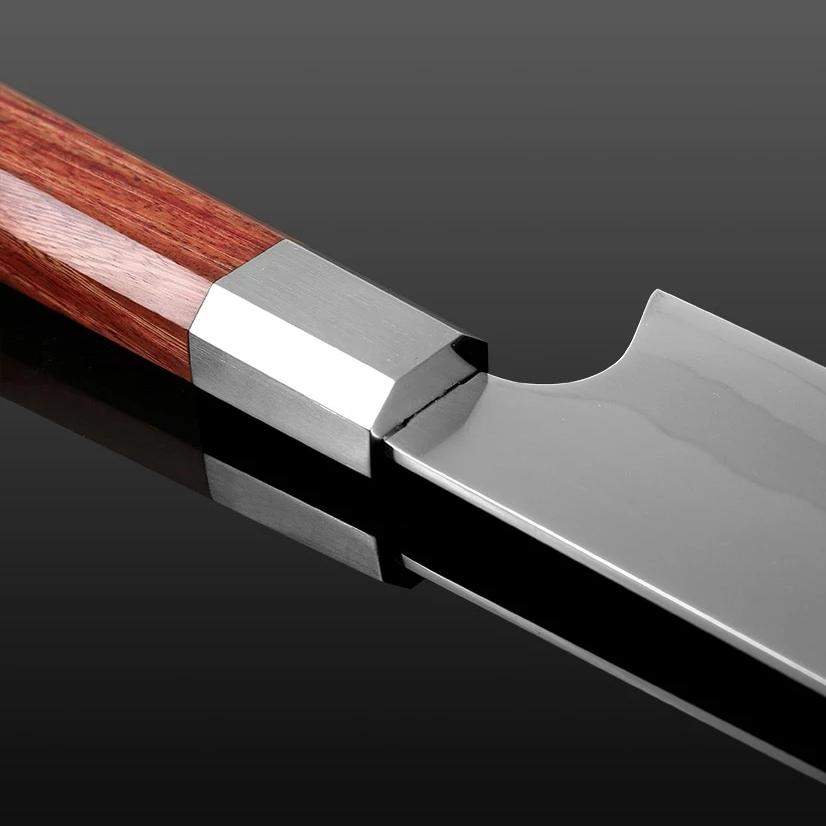 8" Professional Japanese Chef Knife with Wooden Octagonal Handle ...