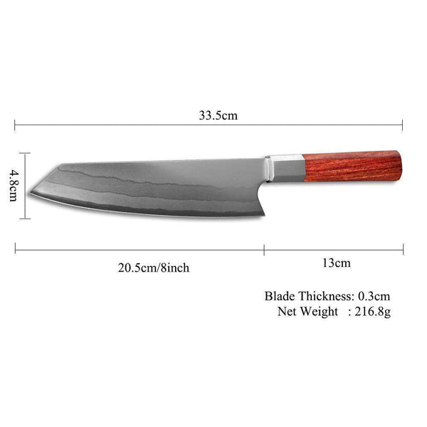 8" Professional Japanese Chef Knife with Wooden Octagonal Handle ...