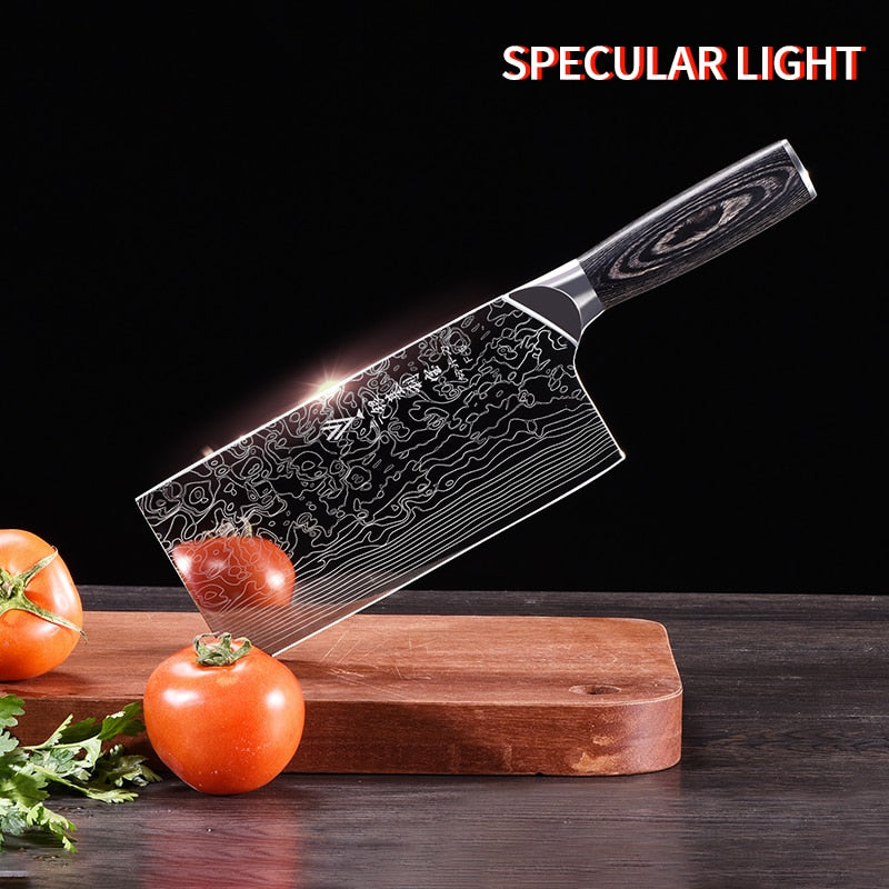 Mirrored Finish | Light Stainless Steel Chef Knife | Kitchen Knives ...