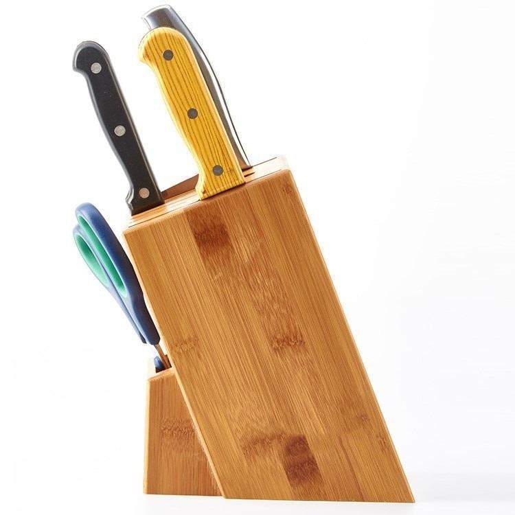 High Quality Bamboo Wood Kitchen Knife Holder - 7 Slots | TOROS ...