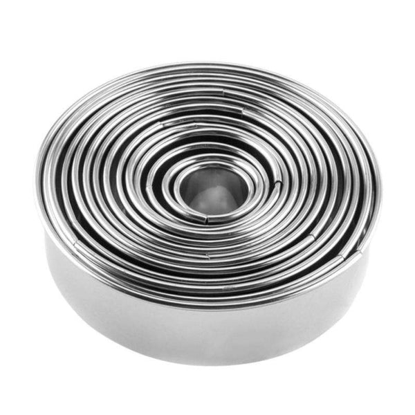 Set of 12 Round Shape Pastry Cutters | TOROS - COOKWARE BAKEWARE ...